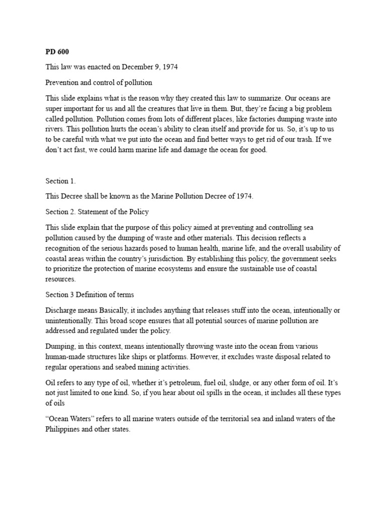 Script PD 600 Ramos J 1 | PDF | Ships | Waste