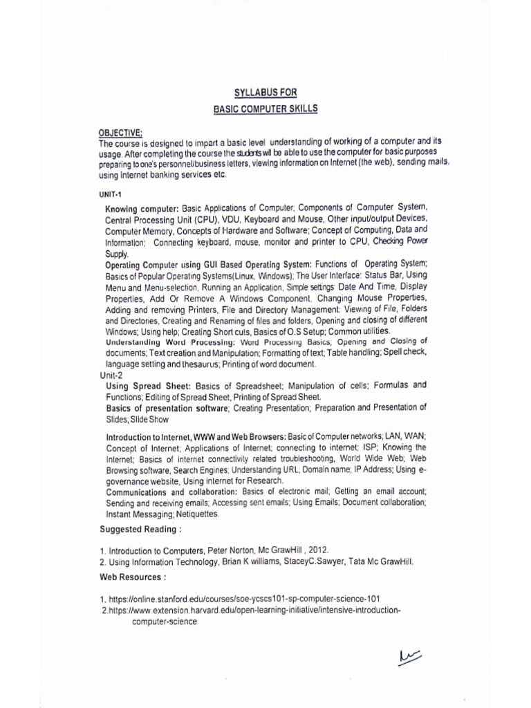 Basic Comp Skills | PDF