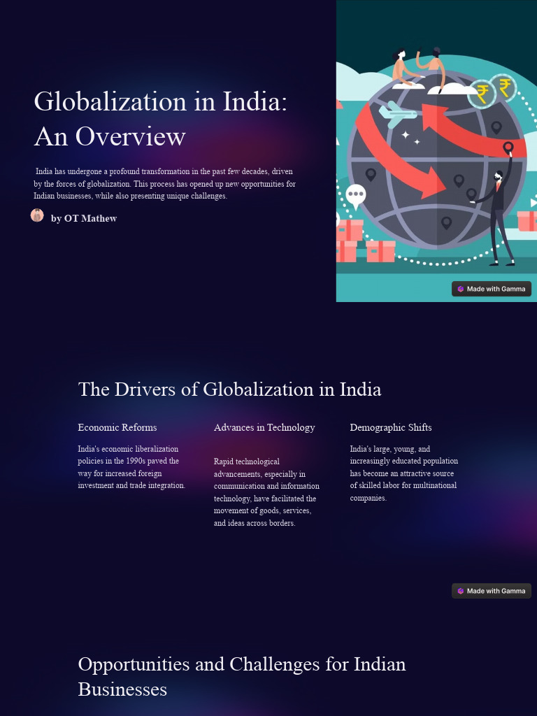 Globalization in India An Overview | PDF | Globalization | Outsourcing
