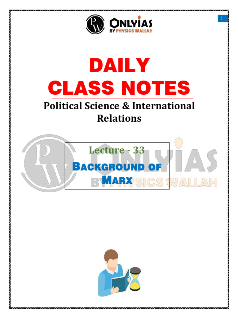 L33 - PSIR - Optional - English - Priti Saxena PDF | Download Free PDF | Karl Marx | Socialism