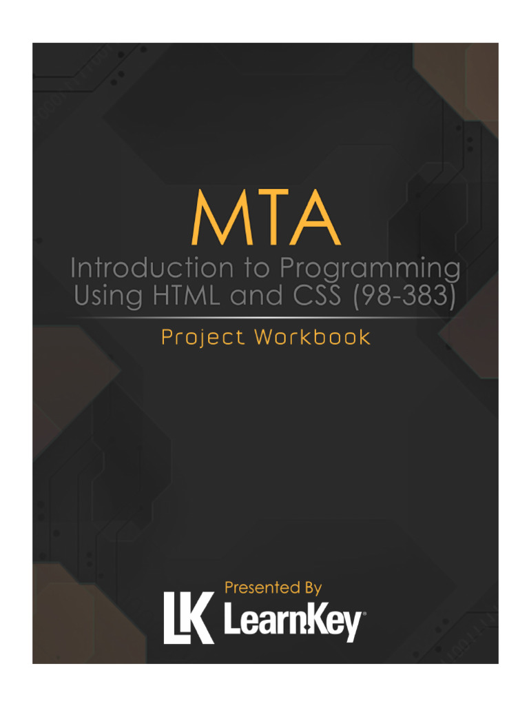 MTA Programming HTML CSS 98-383 Student Workbook | PDF | Html Element | Html