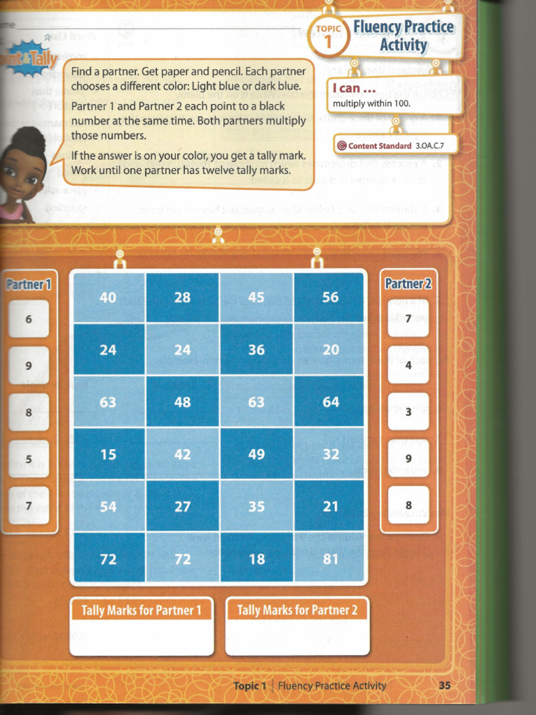 Envision 2.0 Math Fluency Practice | PDF