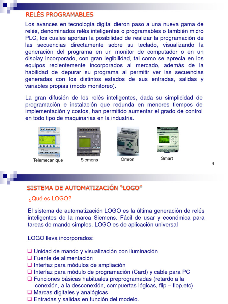 Clase 7 - Automatización Logo | PDF | Puerta lógica | Automatización