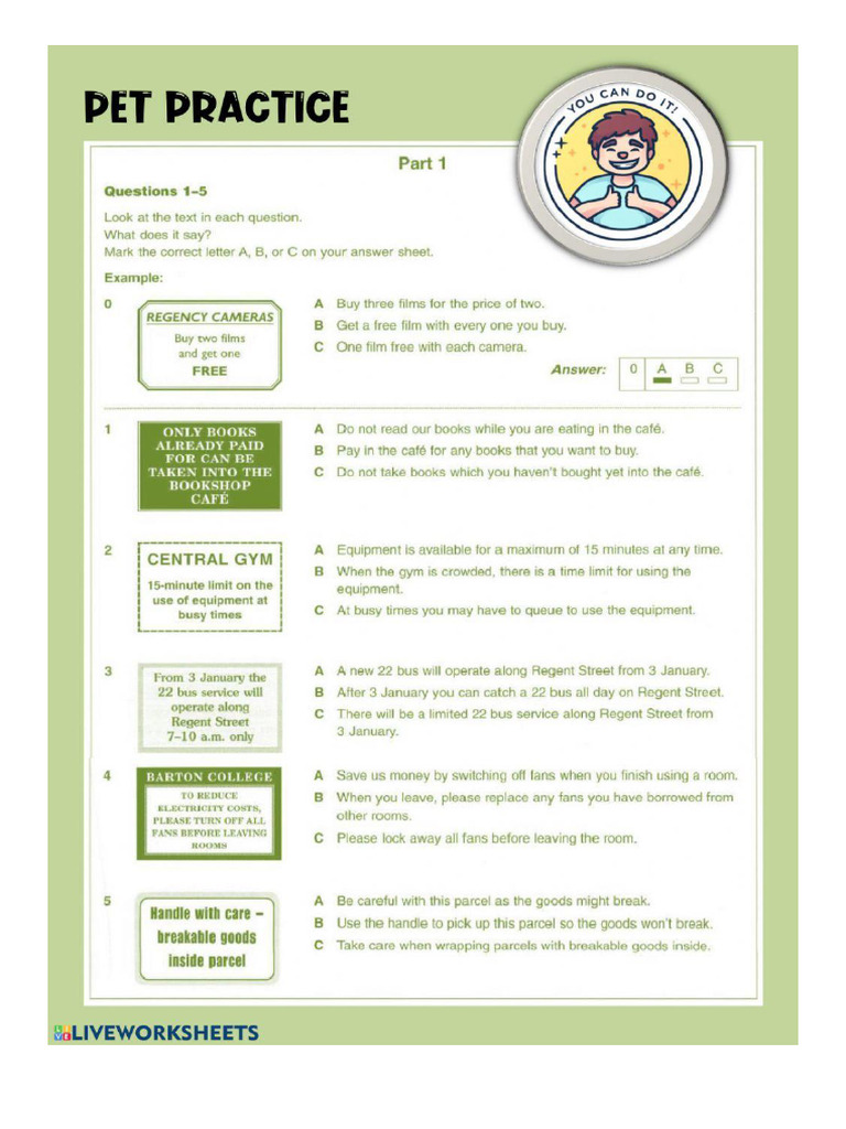 Pet Sample Test | PDF