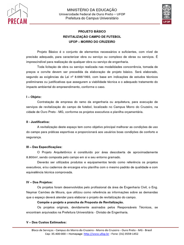 anexo_xii_-_projeto_basico_tp_005_2017 | PDF | Engenharia | Business