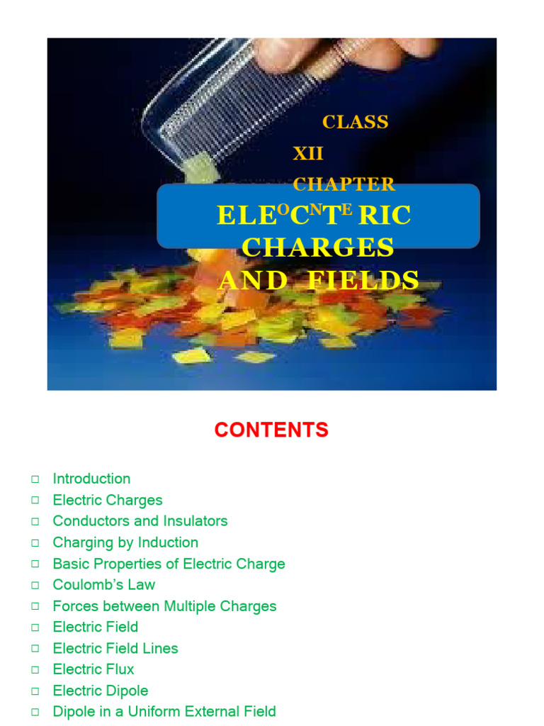 Content II PPT Charge, Force, Field Gauss Theorempp PPT | PDF | Electric Charge | Electricity