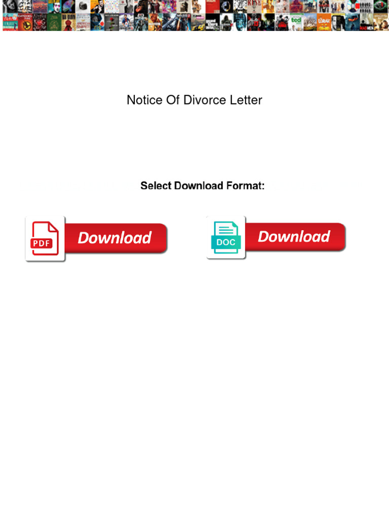 Divorce Notice Letter Template | PDF | Divorce | Marriage