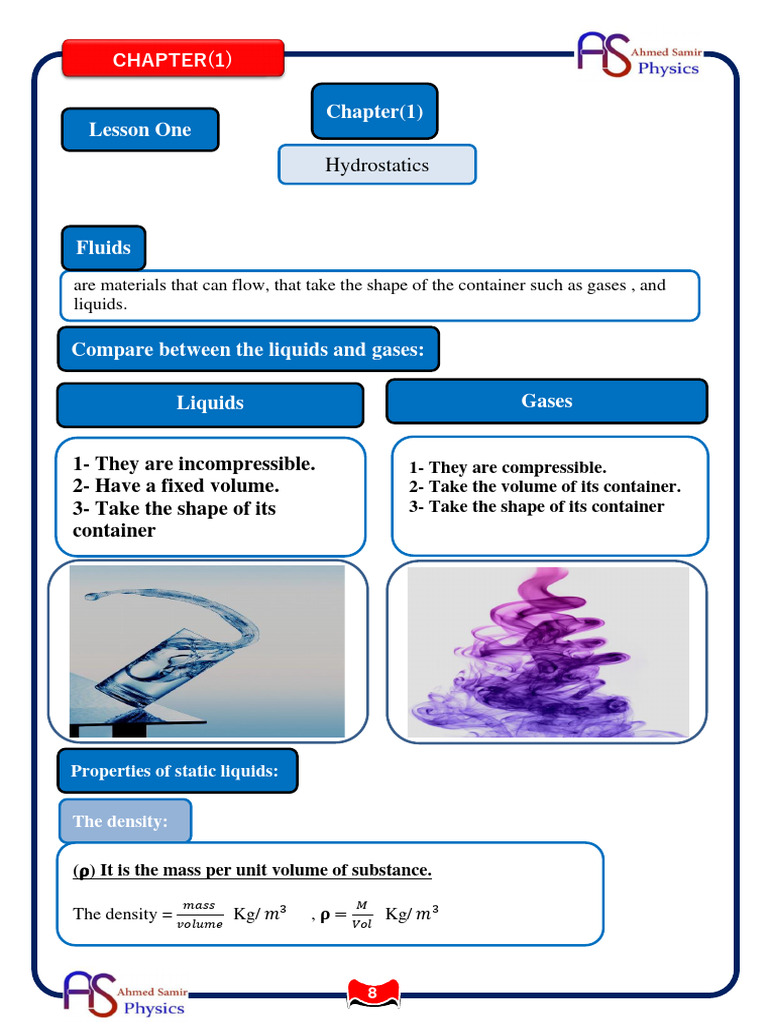 Chapter (1) Lesson One | PDF | Density | Liquids