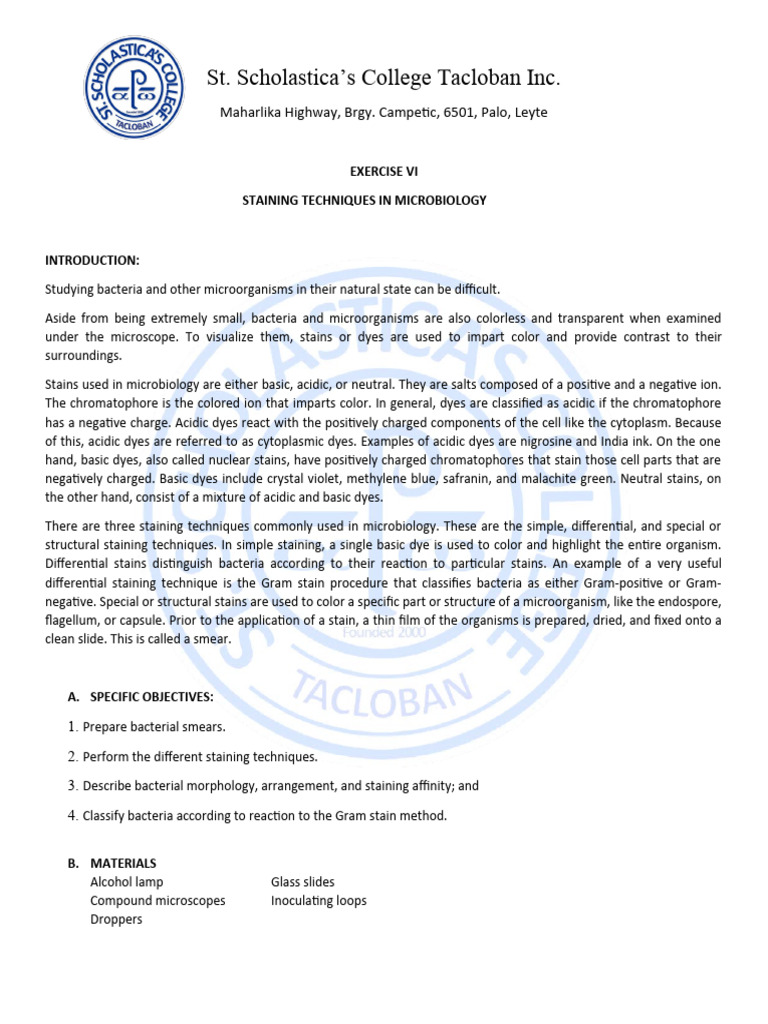E6-STAINING-TECHNIQUE | Download Free PDF | Staining | Dye