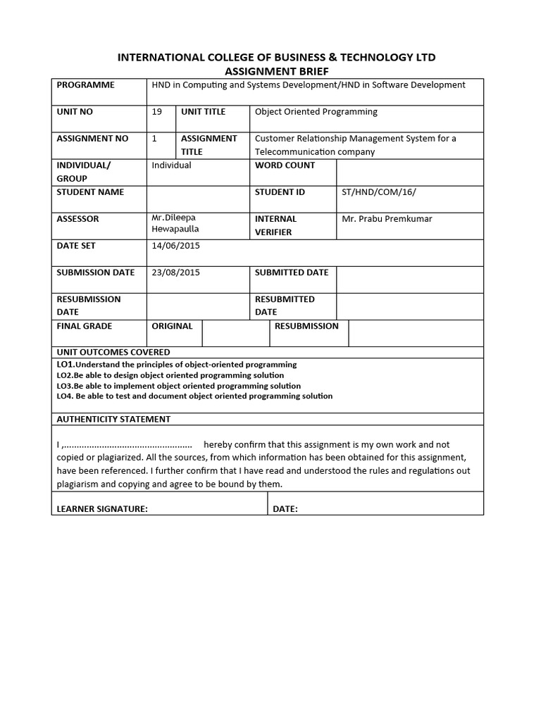 Oop M16 | PDF | Object Oriented Programming | Computer Programming