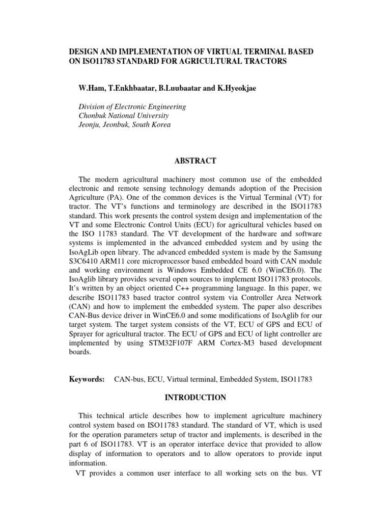 Design and Implementation of Virtual Terminal Based On ISO11783 ...