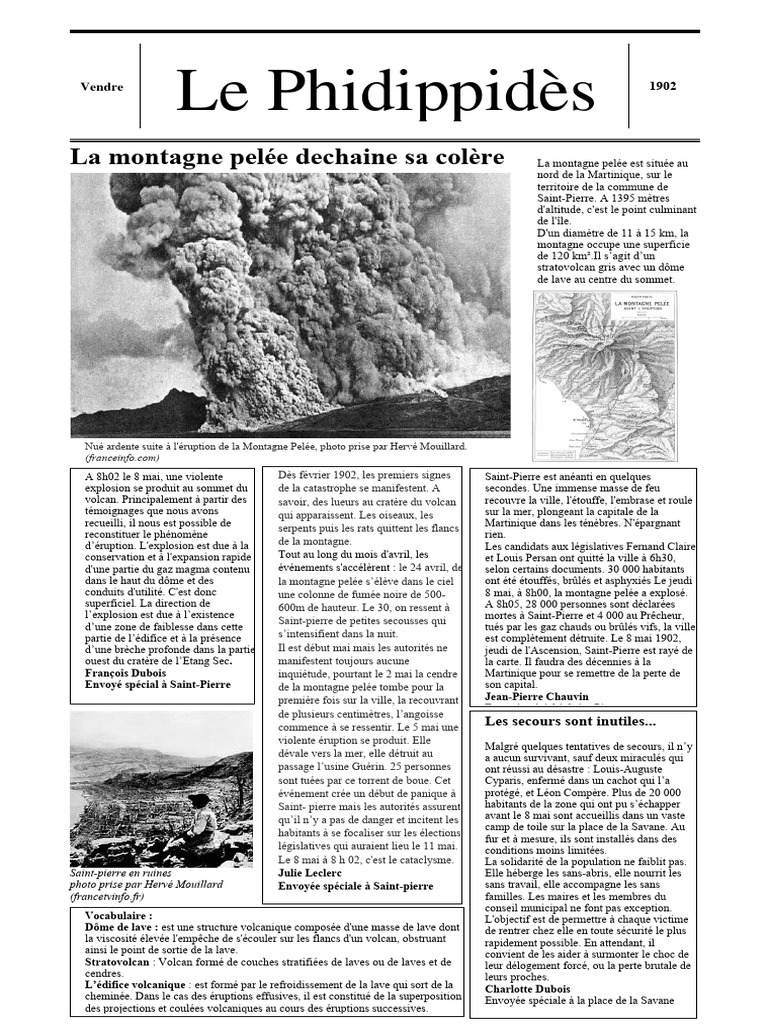 La Montagne Pelée | PDF | Volcan | Lave