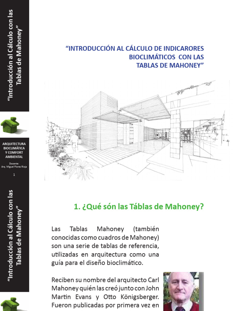 Tablas de Mahoney | PDF | Temperatura | Precipitación