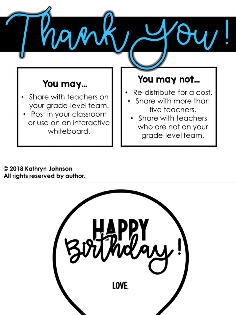Birthday Balloon Template | PDF