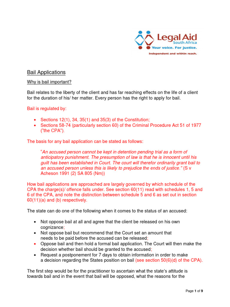 Bail Applications | PDF | Bail | Burden Of Proof (Law)