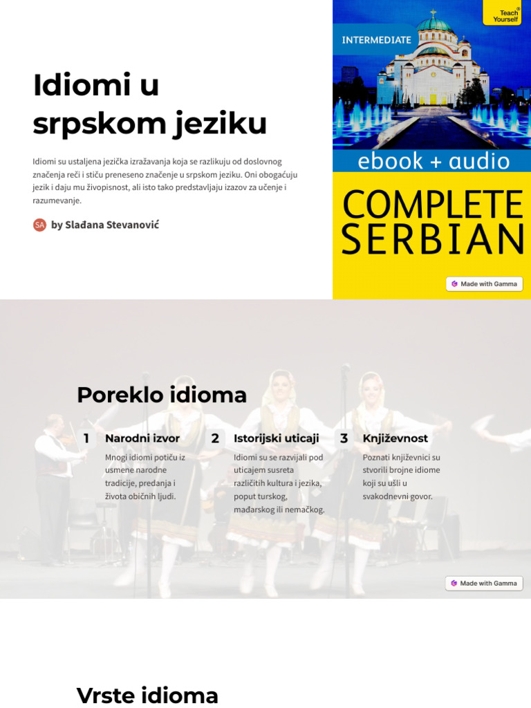 Idiomi U Srpskom Jeziku | PDF