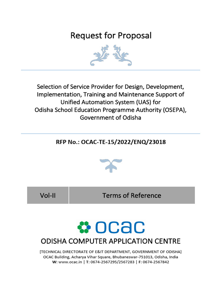 RFP for Unified Automation System OSEPA | PDF | Information Security ...