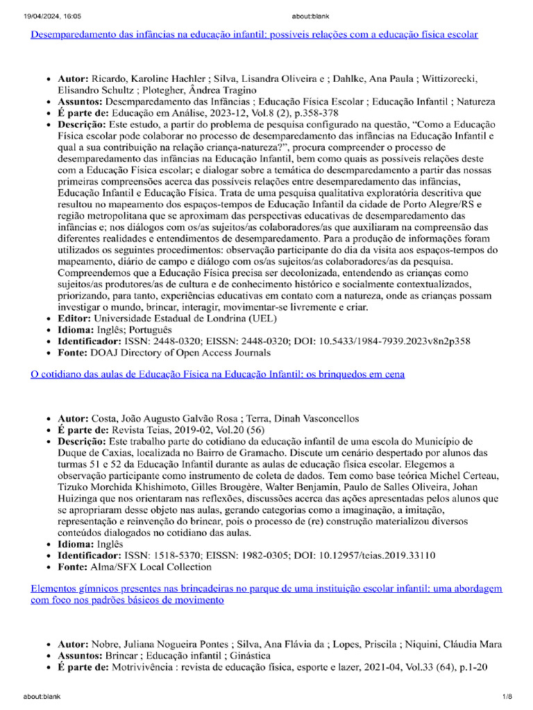 Brincar and Ef and Ei and Observação | PDF | Pedagogia | Pré-escola