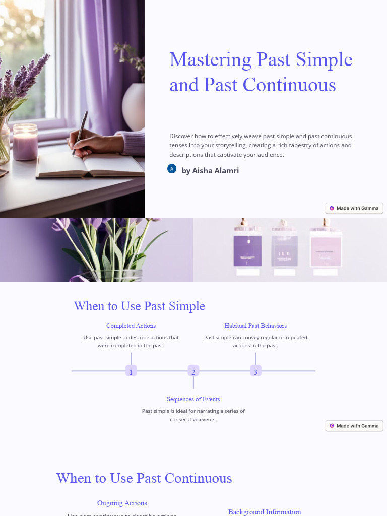 Mastering Past Simple and Past Continuous | PDF | Grammatical Tense | Verb