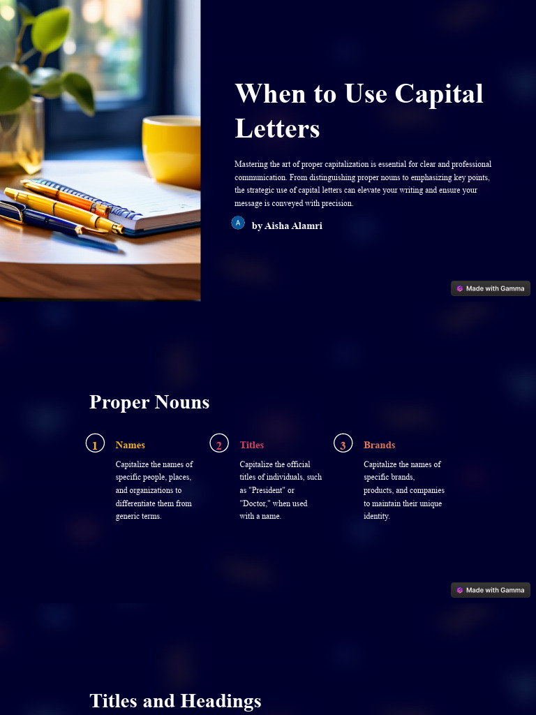 When To Use Capital Letters | PDF | Languages | Foreign Language Studies