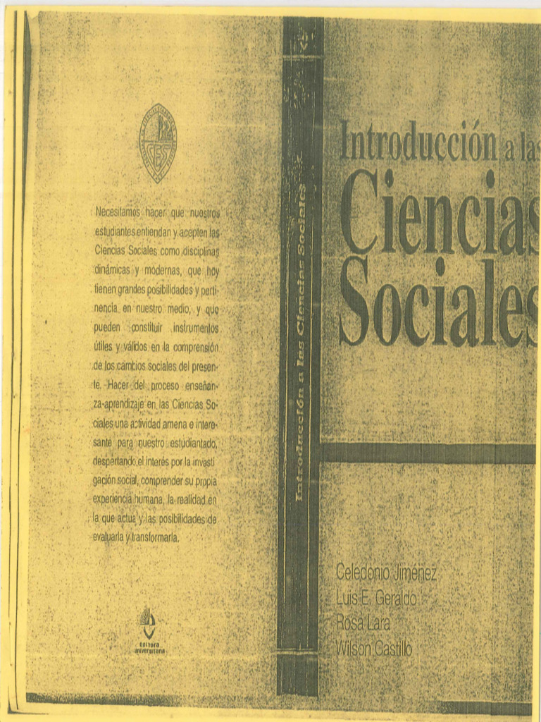 Introduccion A Las Ciencias Sociales | PDF