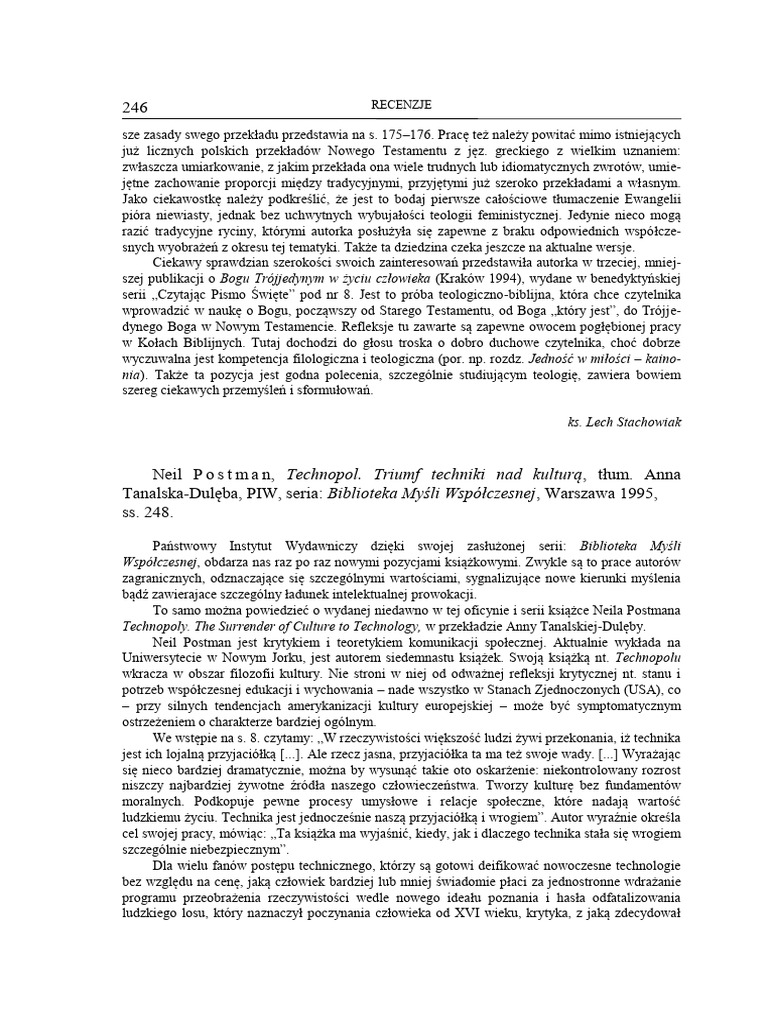 Neil Postman Technopol Triumf Techn | PDF