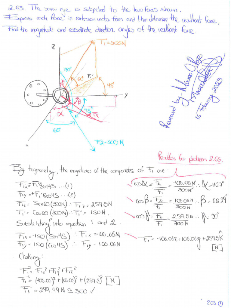 Hibbeler - Engineering Mechanics Statics - Chapter - 2 - P2.65 | PDF