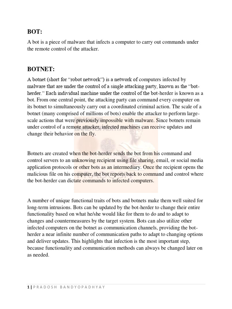 BOTNET | PDF | Denial Of Service Attack | Security