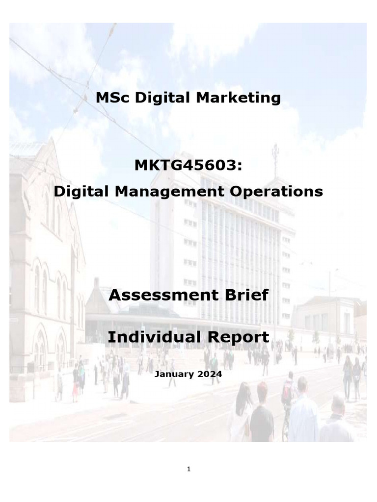 DMO MKTG45603 Assessment Brief 23-34 | PDF | Turnitin | Theory