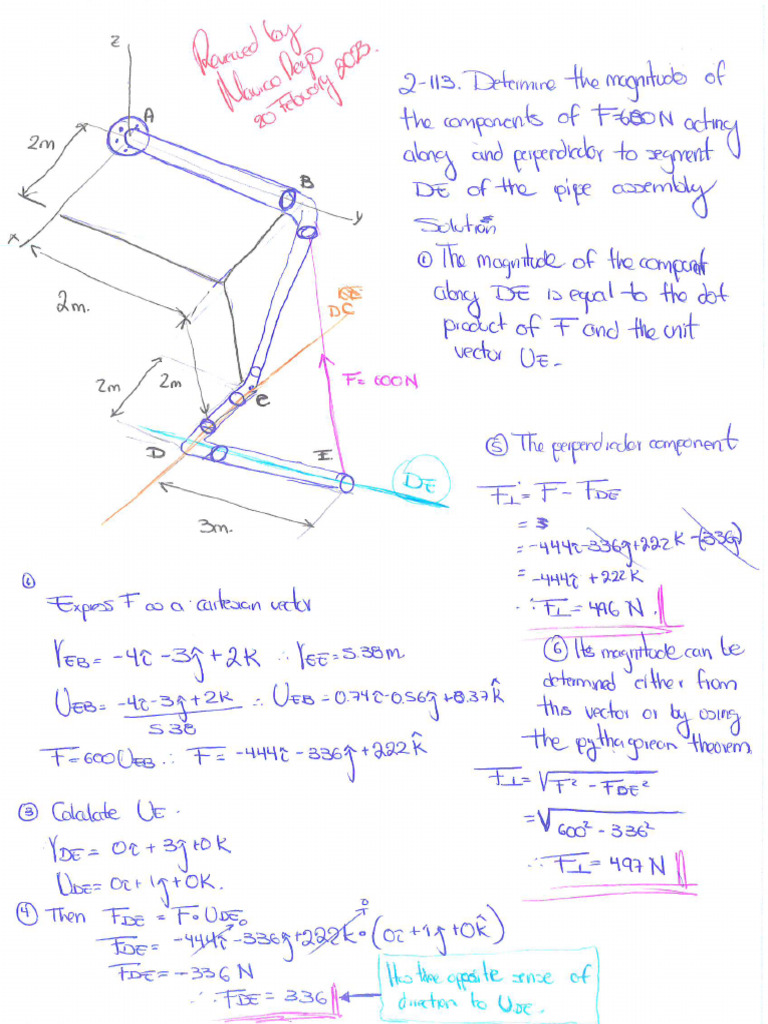 Hibbeler - Engineering Mechanics Statics - Chapter - 2 - P2.113 | PDF