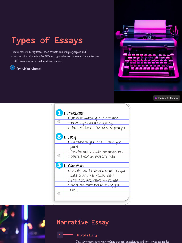 Types of Essays | PDF | Essays | Cognition