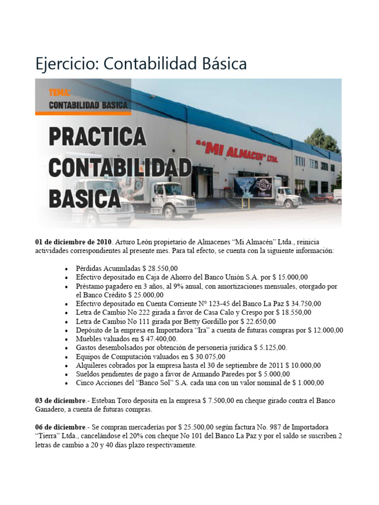 Ejercicio contab | PDF | Dividendo | Contabilidad