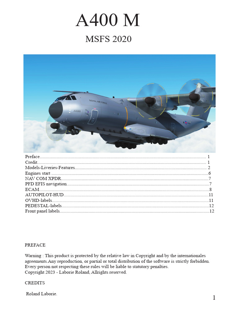 A400m MSFS | PDF | Takeoff | Aerospace