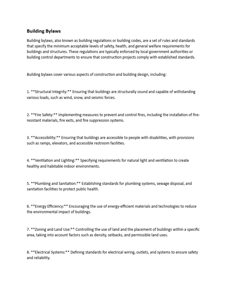 Notes of Building Bye Law FAR, Setback Municipal Drawing | PDF ...