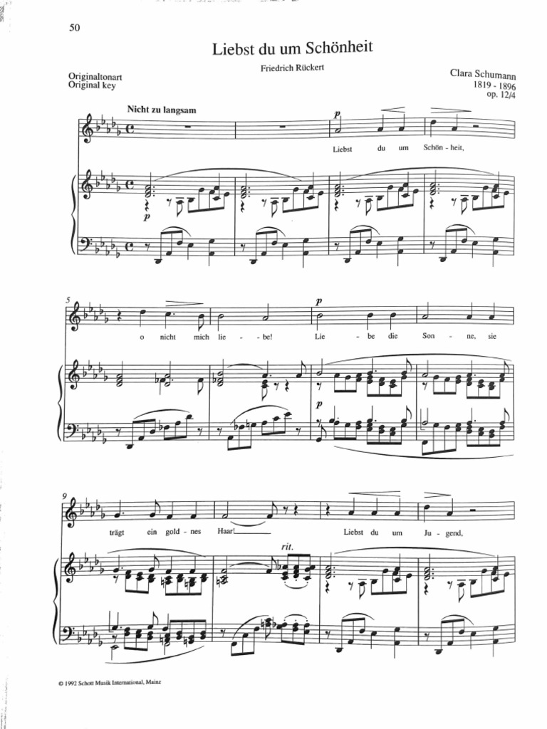 2 Lieder F. Mendelssohn y Clara Schumann | PDF