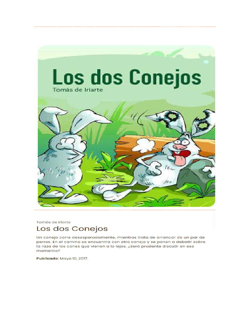 Cuento Del Conejo Pdf