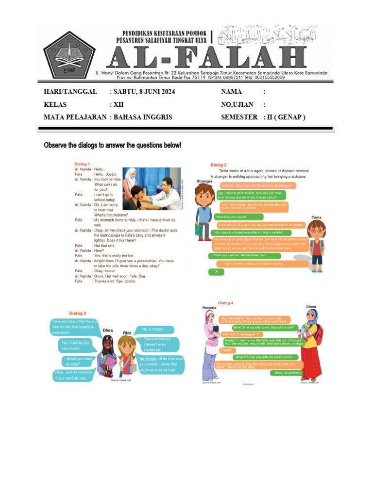 Ujian Genap BING Kelas XII ULYA | PDF | Language Mechanics | Grammar