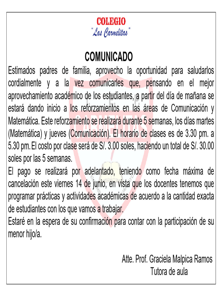Comunicado | PDF