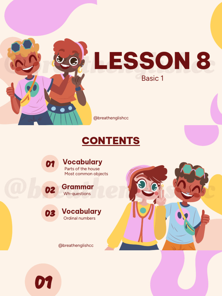 B1 - Lesson 8 | PDF | Room | Bedroom