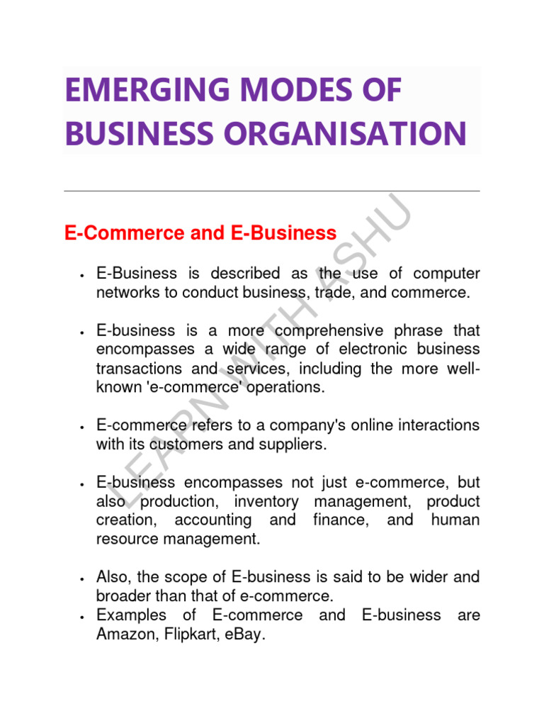 Class 11 BST Chapter-5 | PDF | Electronic Business | E Commerce