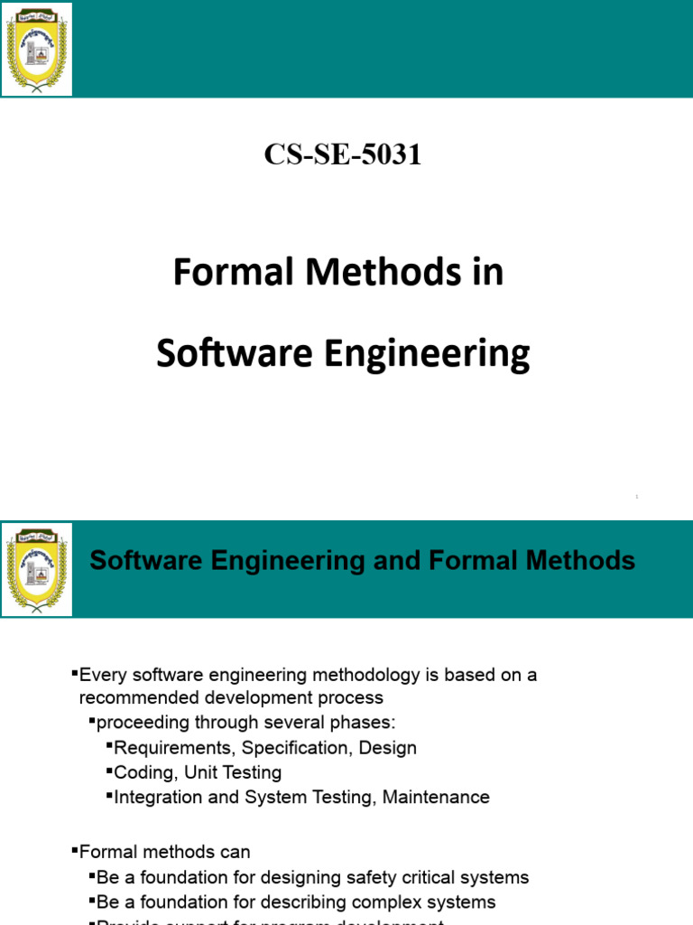 1 Formal Methods | PDF | Formal Methods | Conceptual Model