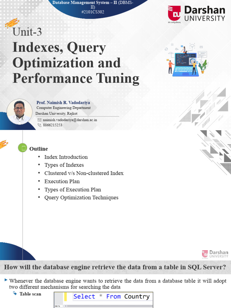 Indexes and Query Optimization in SQL Server | PDF | Database Index | Microsoft Sql Server