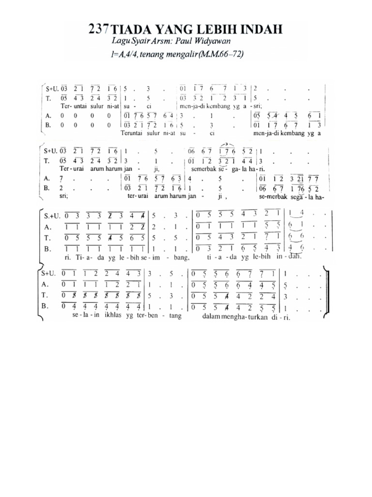 MB 237 Tiada yang Lebih Indah | PDF