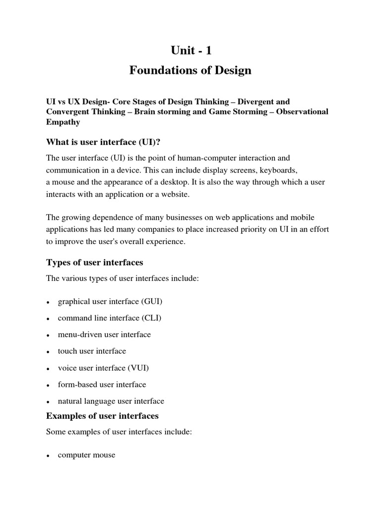 Foundations of UI/UX Design Principles | PDF | Graphical User ...