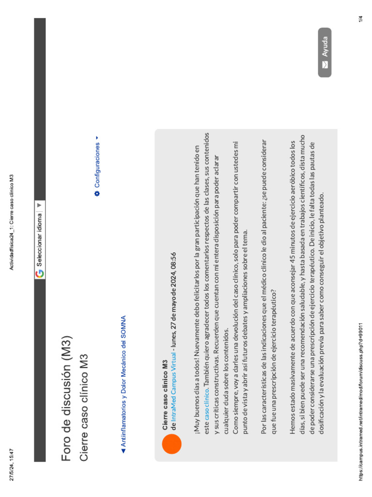 Actividadfísica24 - 1 - Cierre Caso Clínico M3 | PDF