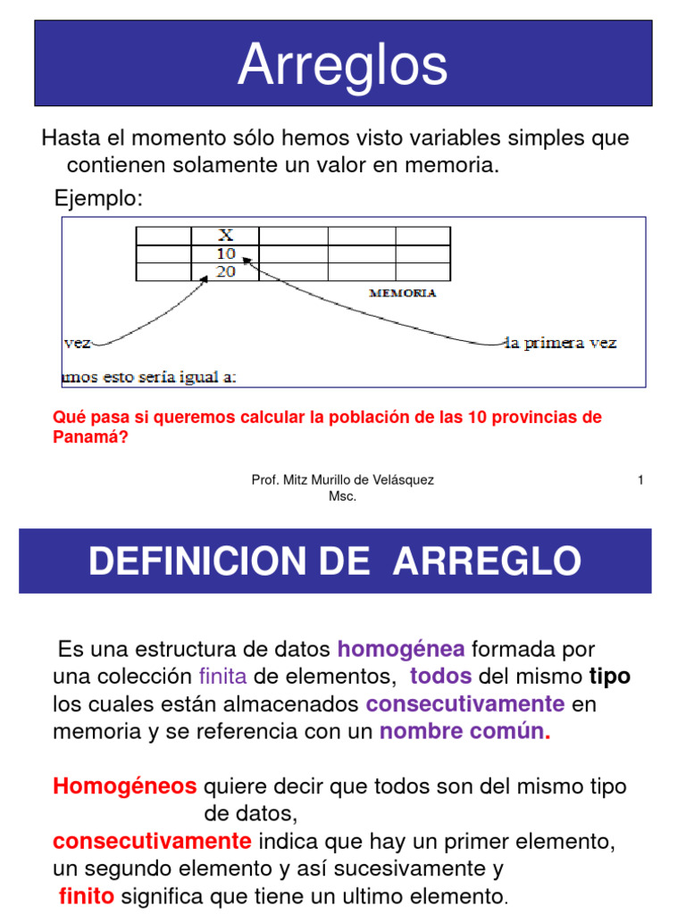 Introducción a Arreglos en C | PDF | Variable (informática) | Datos de ...