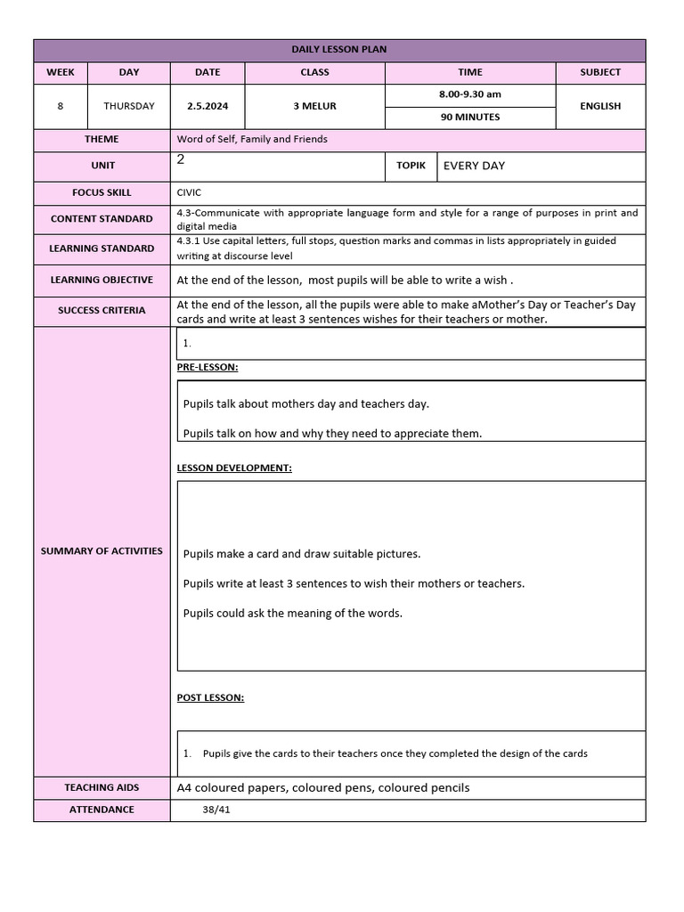 3 Mei 2024 Download Free Pdf Teachers Lesson Plan