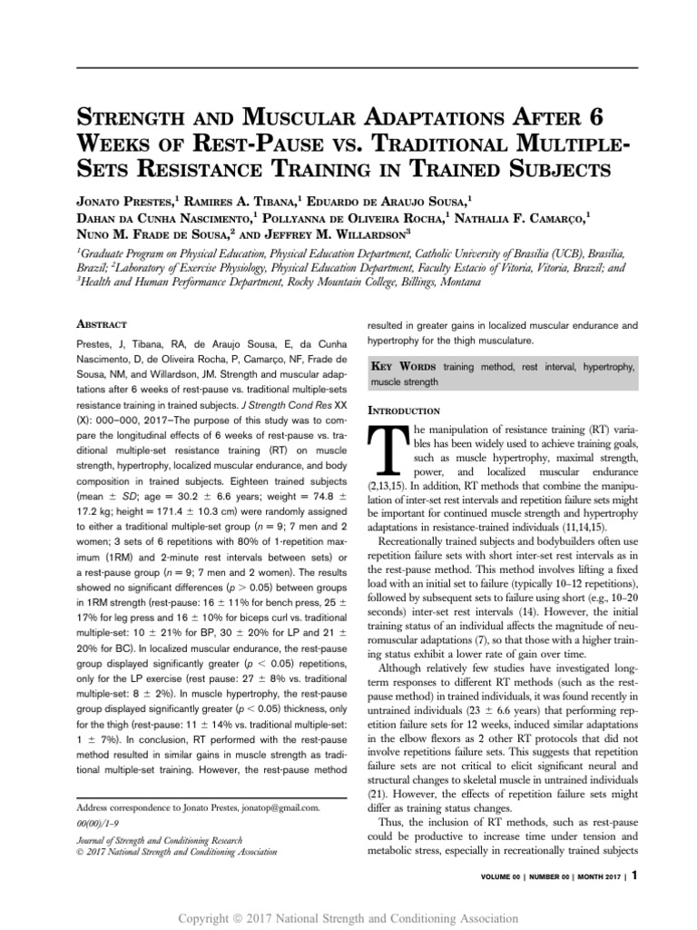 JSCR 08 8500 PDF Strength Training Muscle Hypertrophy