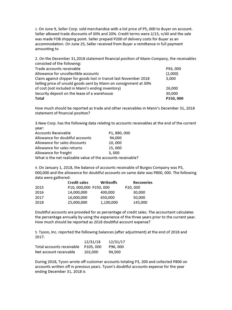 Accounts Receivable and Doubtful Accounts Analysis | PDF | Bad Debt ...