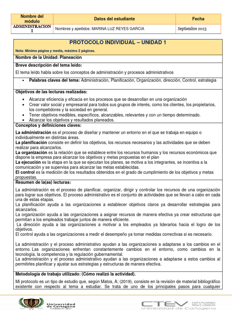 - NUEVA PLANTILLA PROTOCOLO INDIVIDUAL ----1 | Descargar gratis PDF | Planificación | Evaluación